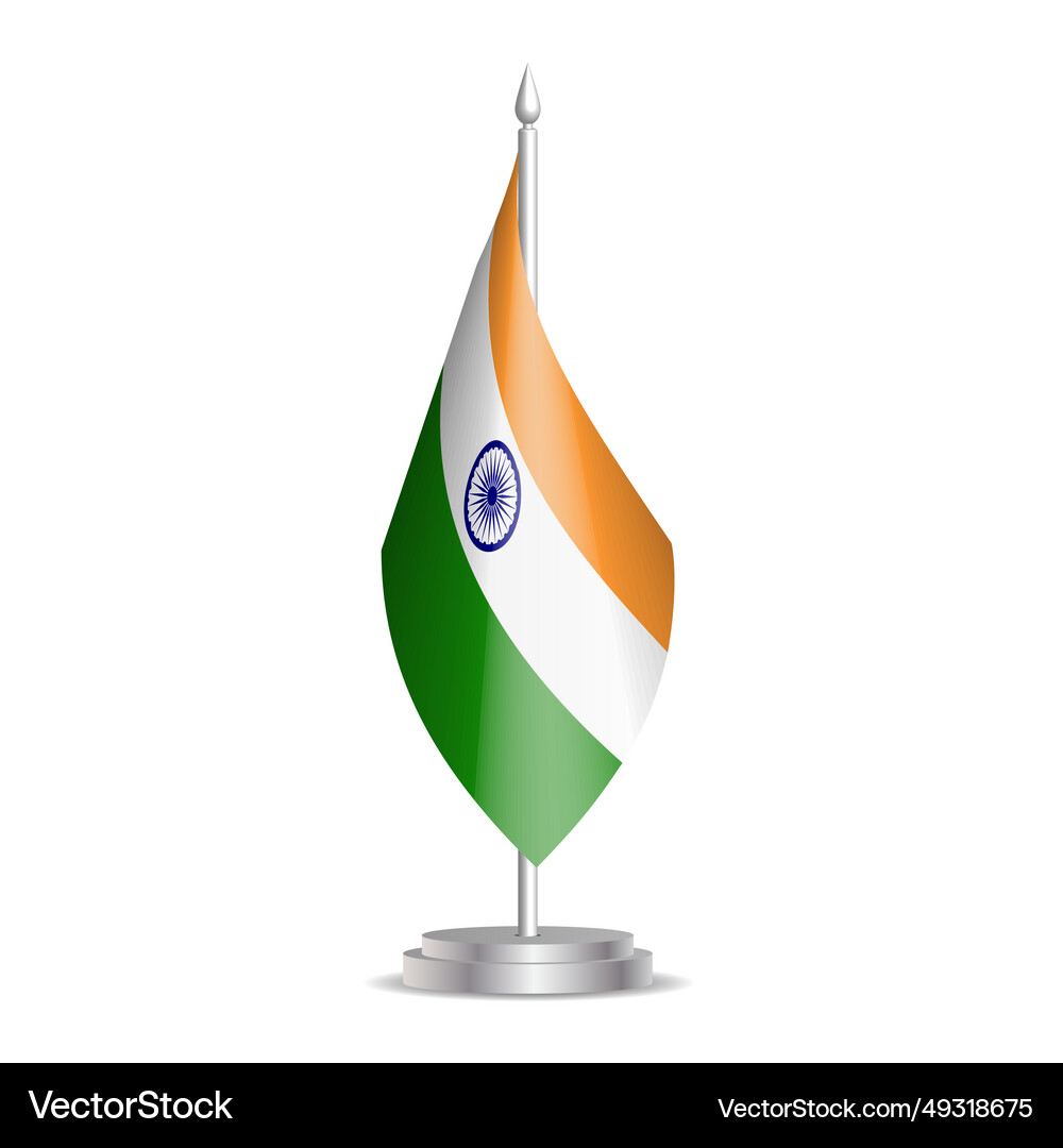 Desktop presentation flag of india Royalty Free Vector Image
