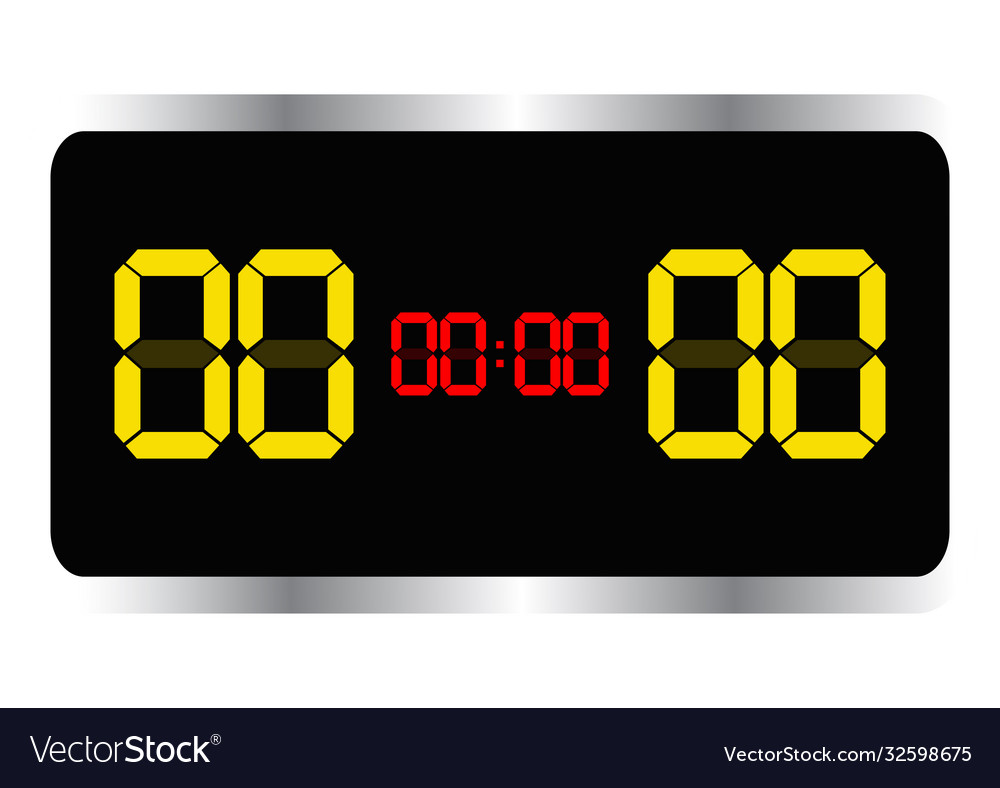 Digital numbers score board Royalty Free Vector Image