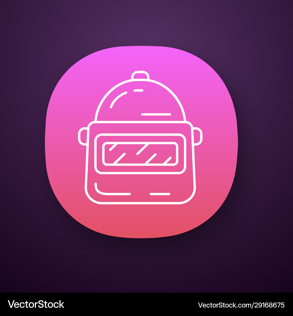Game helmet app icon video protective gear Vector Image