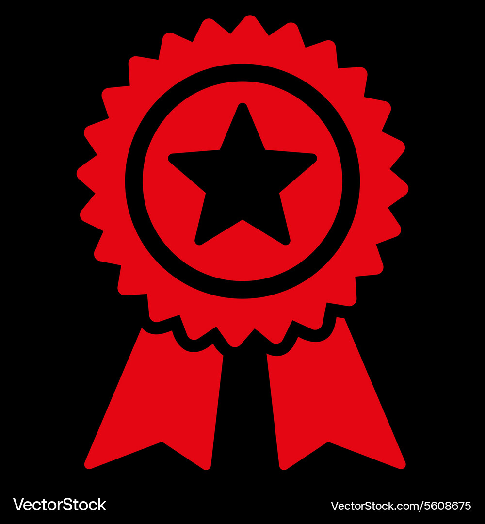 Guarantee icon from competition success bicolor Vector Image