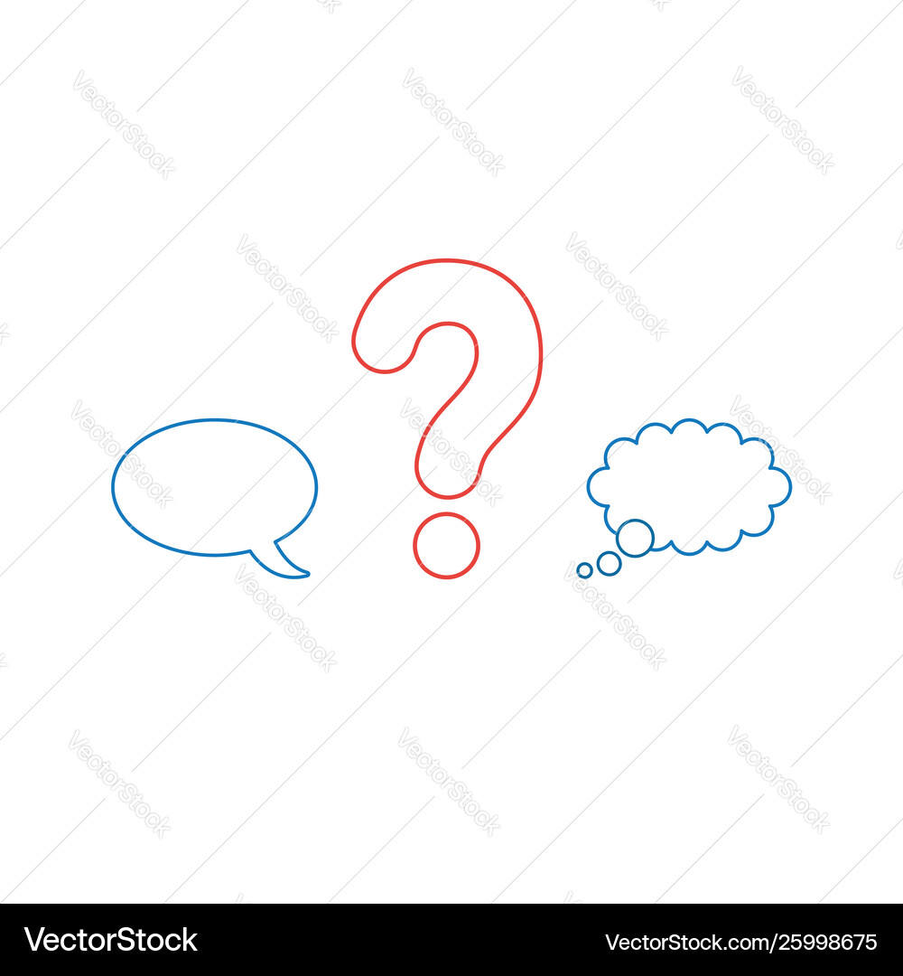 Icon concept question mark between speech Vector Image