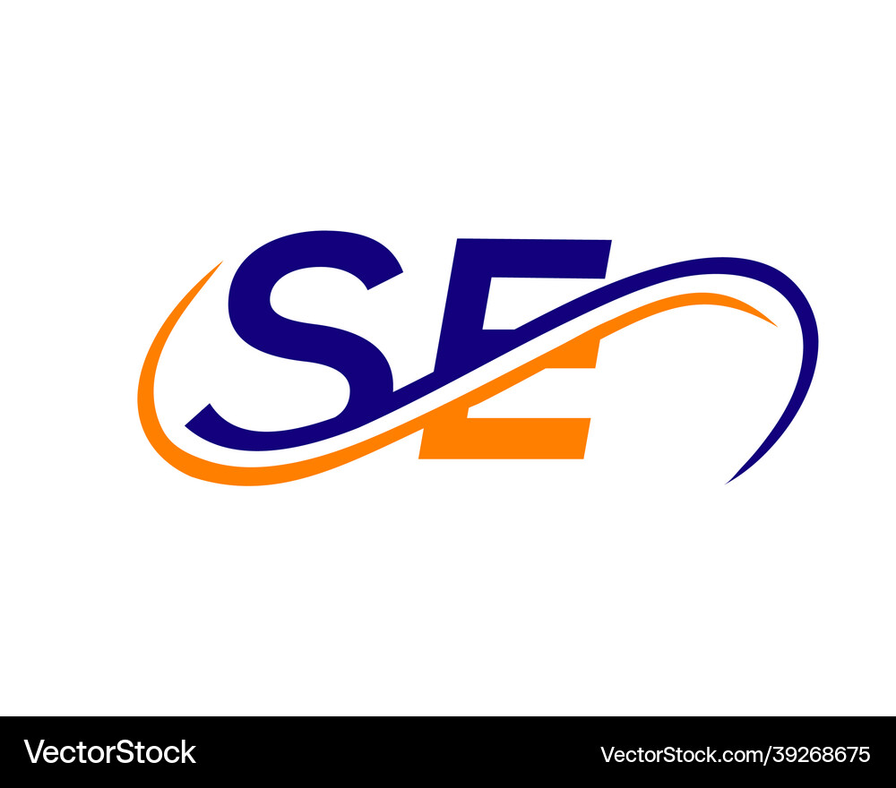 Se letter linked business logo design Royalty Free Vector