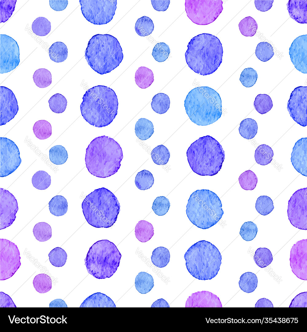 Seamless watercolor dots pattern Royalty Free Vector Image