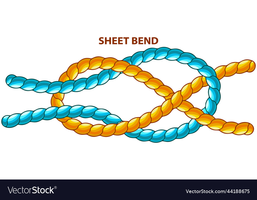 Sheet bend isolated on white modification Vector Image Sheet bend isolated on white modification Vector Image