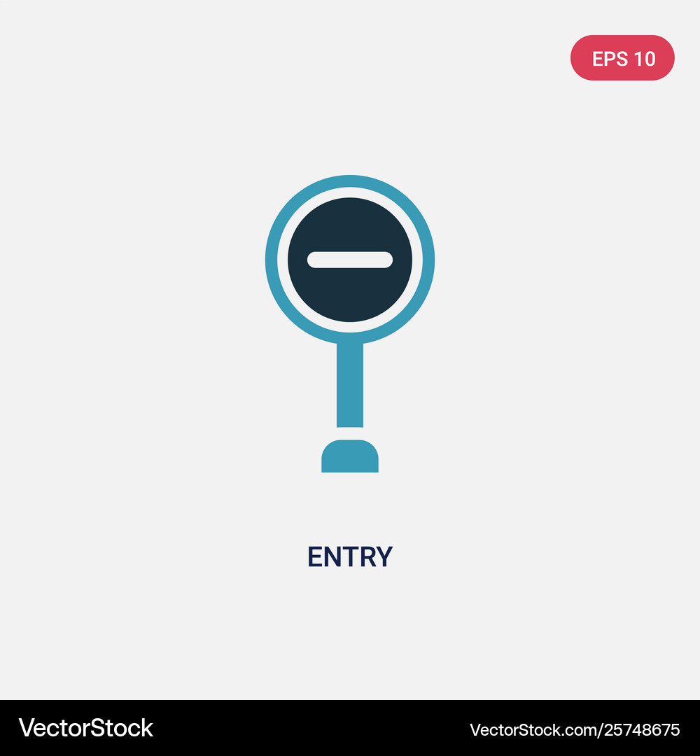 Two color entry icon from signs concept isolated Vector Image
