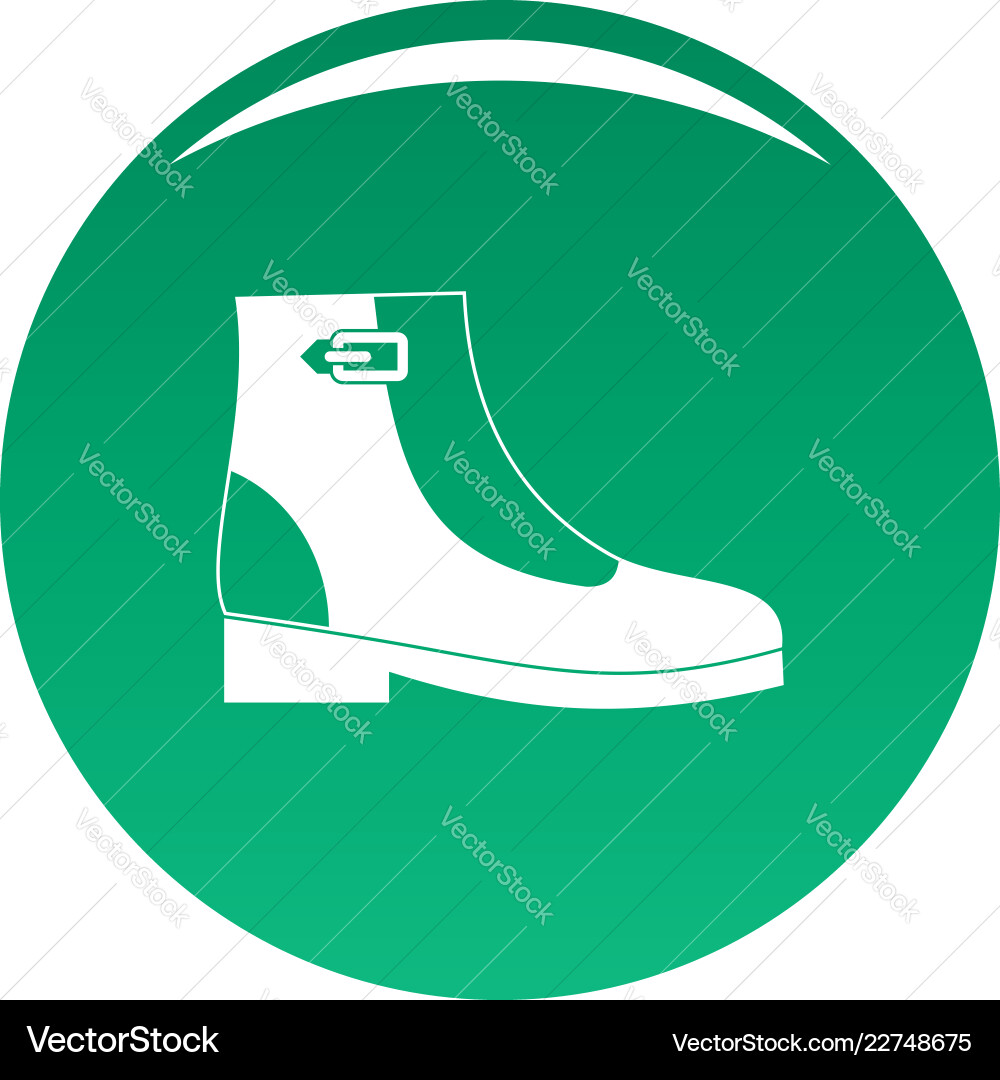 Woman boots icon green Royalty Free Vector Image