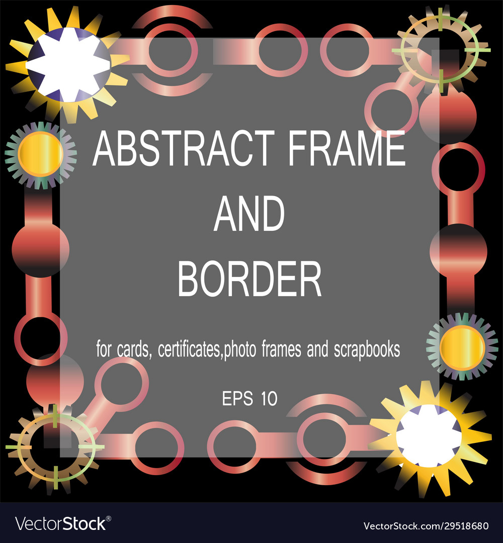 Abstract frame and border background template Vector Image
