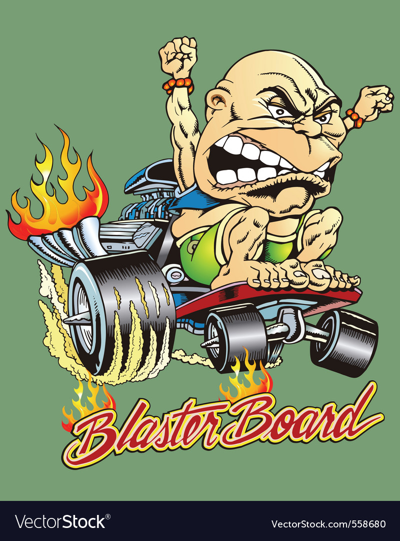 Blaster board Royalty Free Vector Image - VectorStock