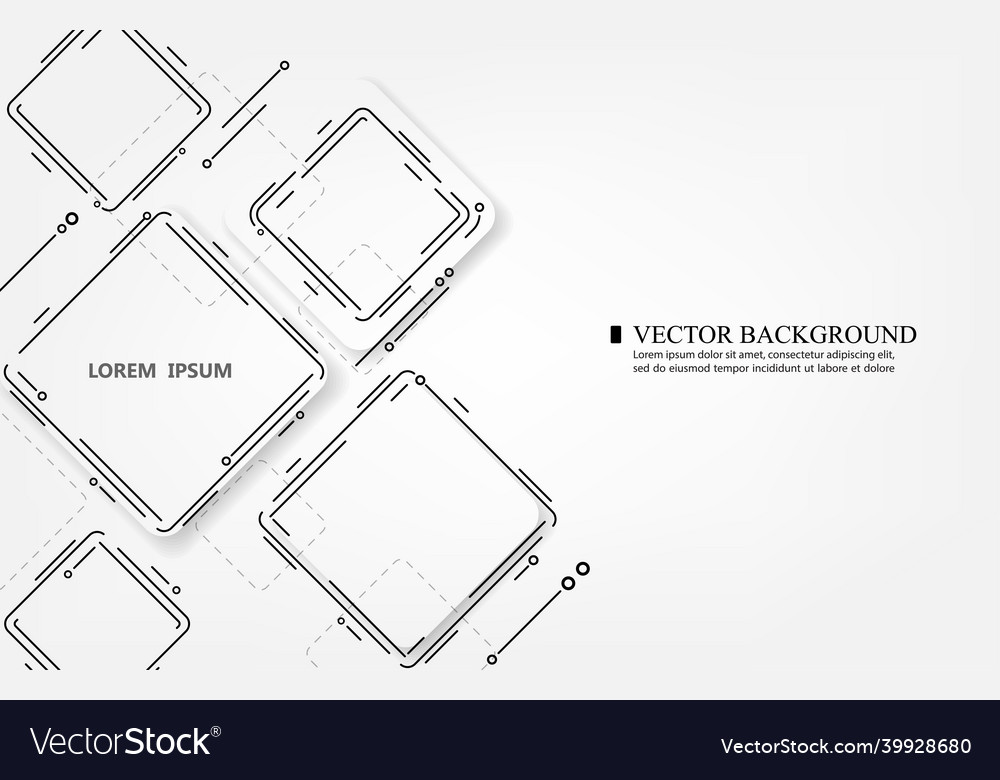 Geometric square pattern line connection Vector Image
