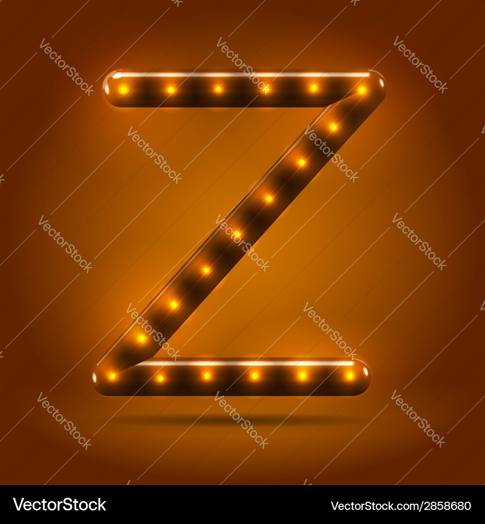 Glossy retro caramel sweet backlit up abc Vector Image