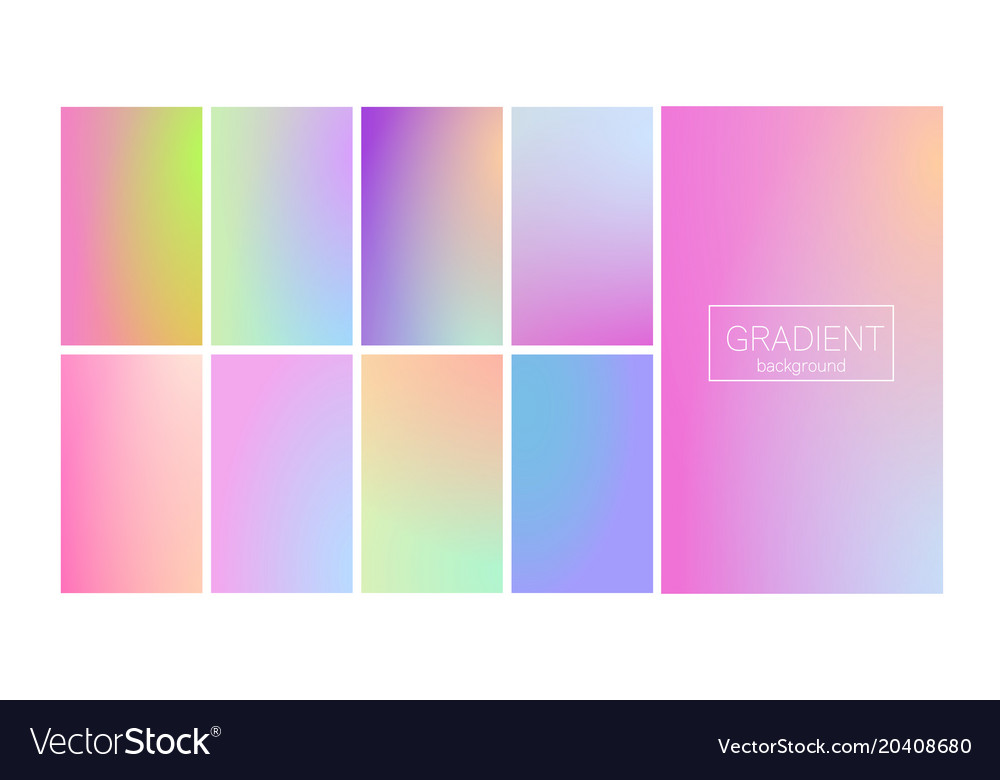 Modern gradient set abstract background Royalty Free Vector