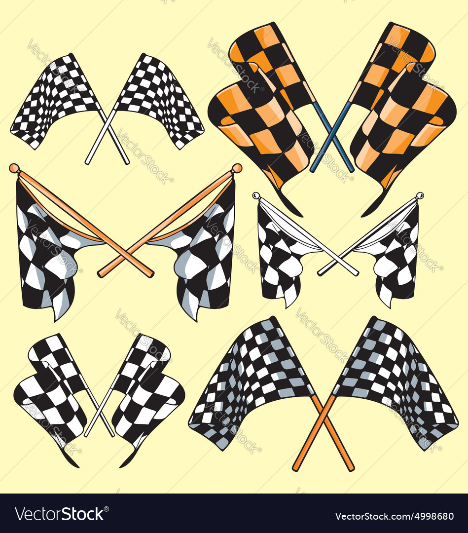 Race flags Royalty Free Vector Image - VectorStock