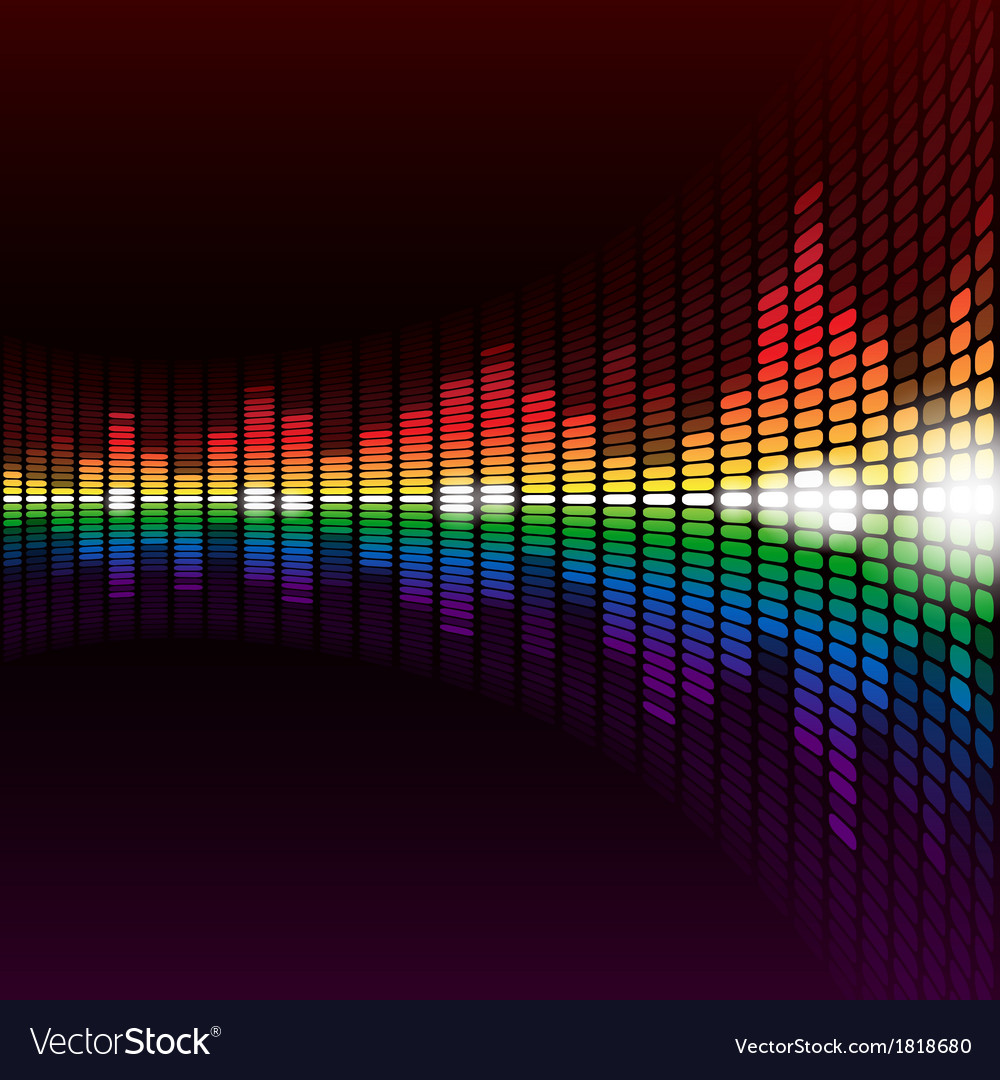 Rainbow equalizer background Royalty Free Vector Image