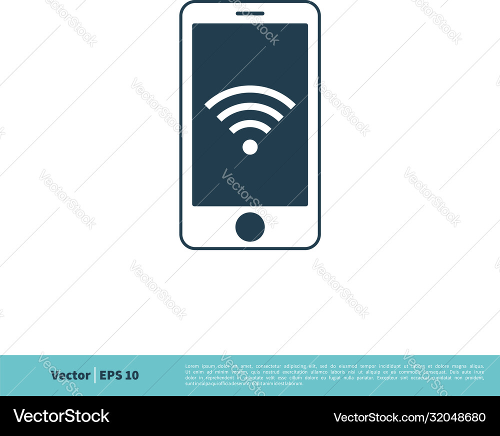 Smartphone signal icon logo template design eps 10