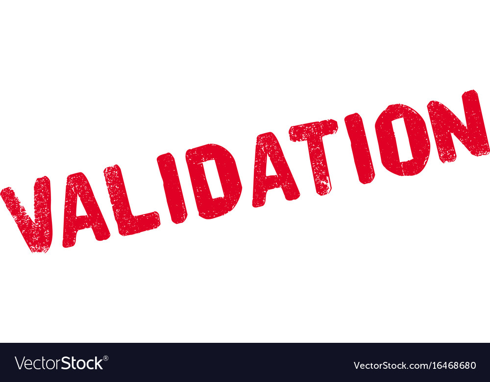 Validation rubber stamp Royalty Free Vector Image