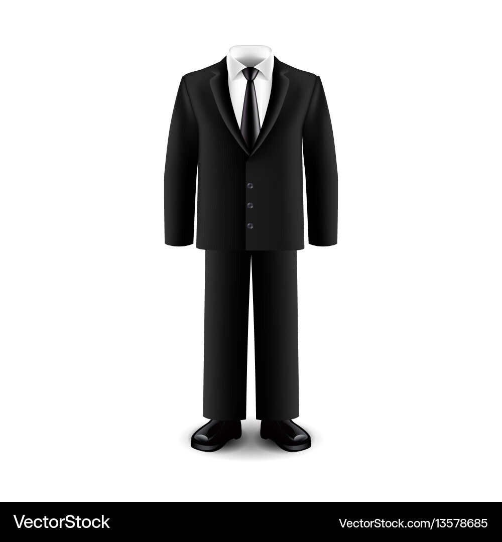 Businessman suit isolated on white Royalty Free Vector Image