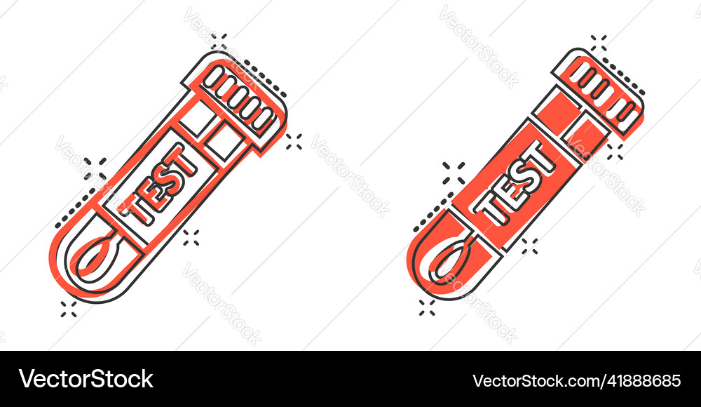 Coronavirus test icon in comic style covid-19 Vector Image