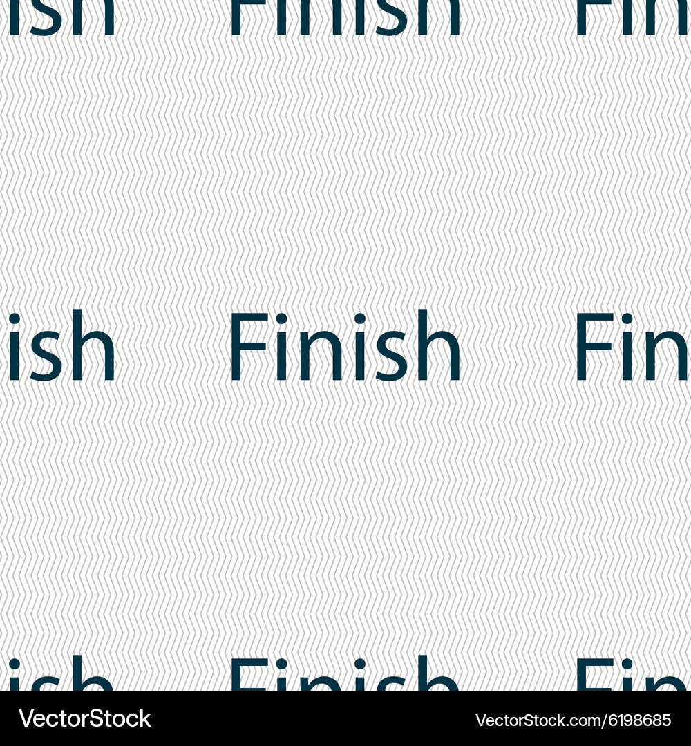 Finish sign icon power button seamless abstract Vector Image