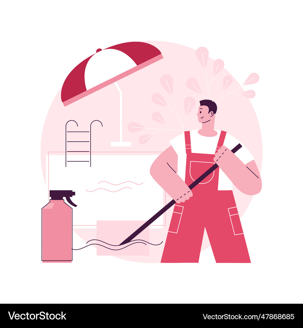 Pool and outdoor cleaning abstract concept Vector Image