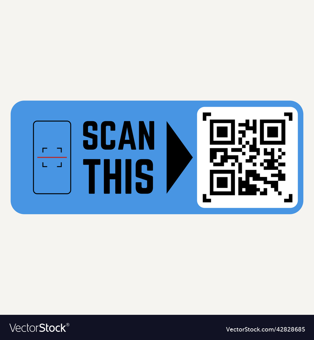 Qr code label Royalty Free Vector Image - VectorStock
