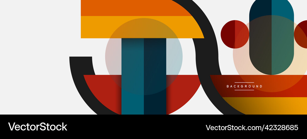 Round geometric shapes lines and circles Vector Image