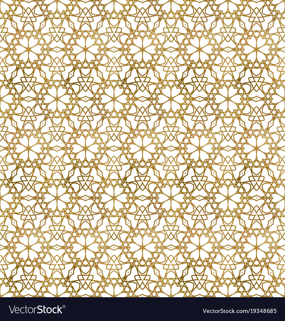Traditional arabesque seamless pattern repeatable Vector Image