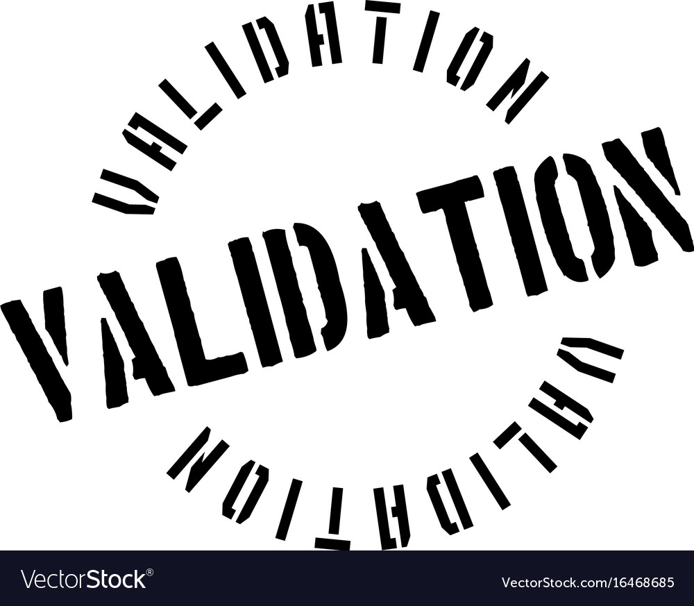 Validation rubber stamp Royalty Free Vector Image