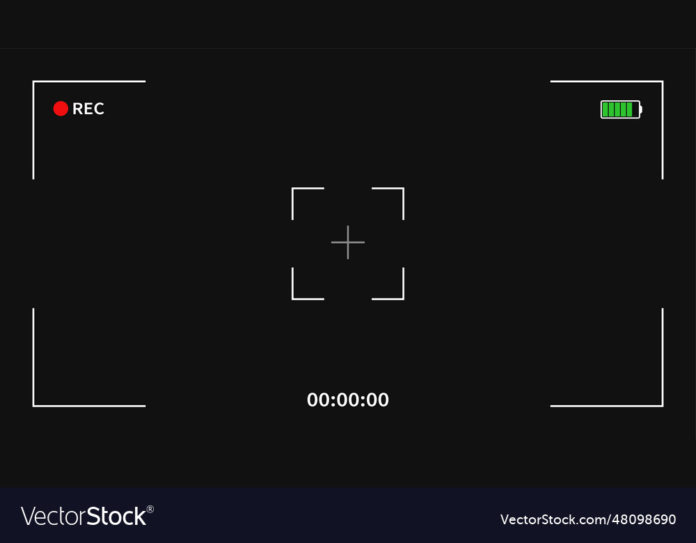 Camera recording screen Royalty Free Vector Image