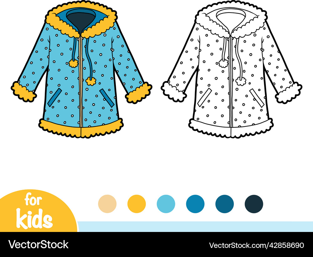 Children's Coat Coloring Page – Royalty-Free Vector | VectorStock