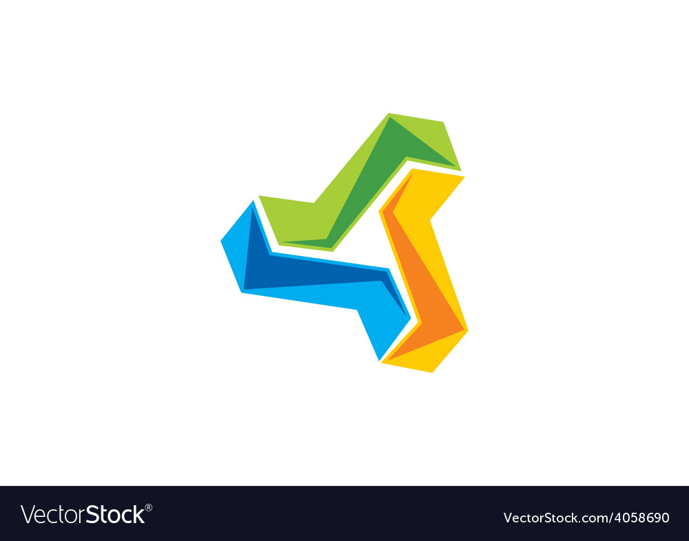 Circular shape technology logo Royalty Free Vector Image