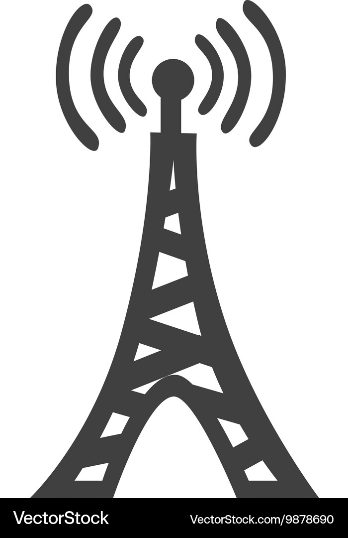Communication antenna theme icon design Royalty Free Vector
