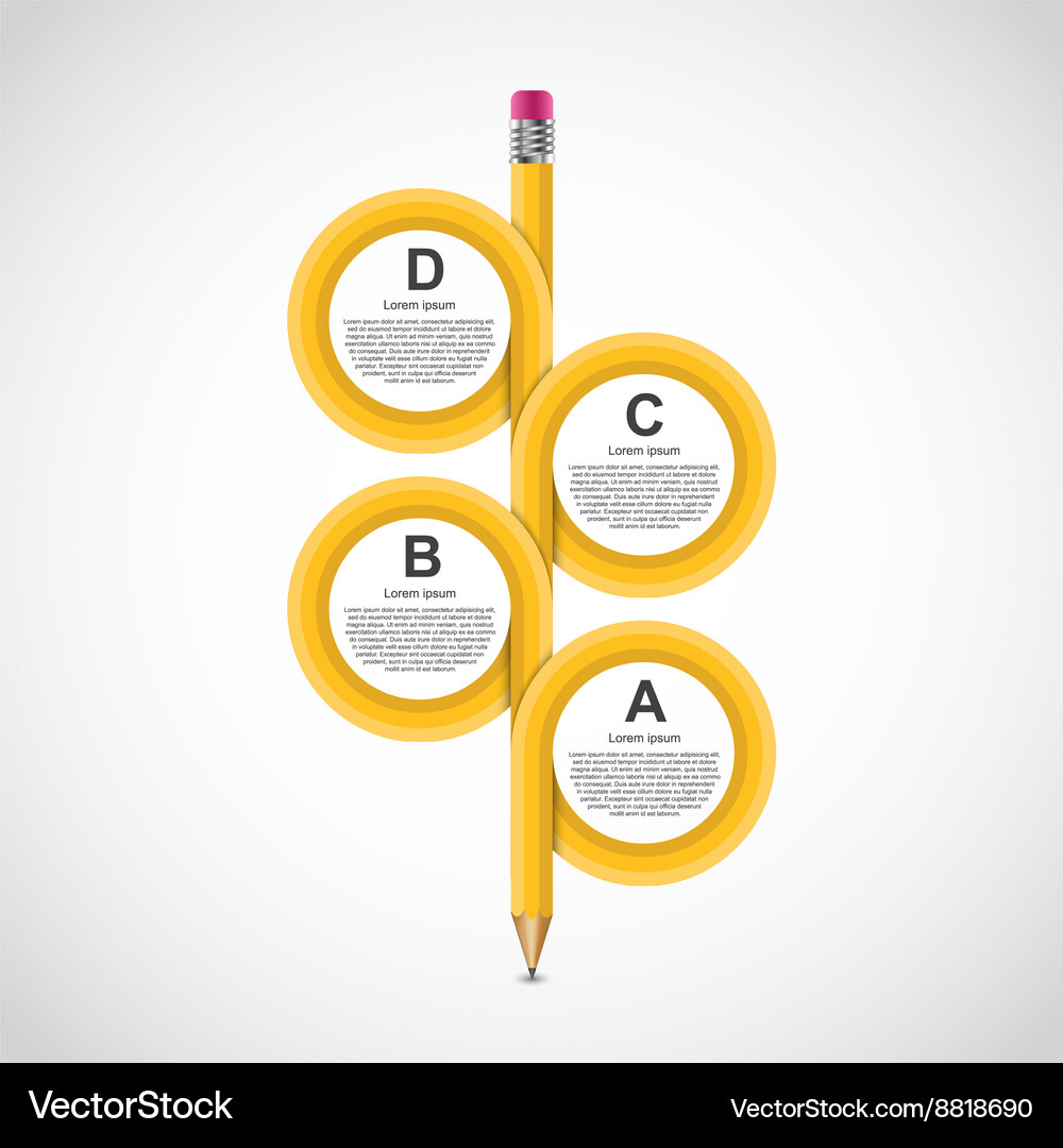 Education pencil option Infographics design Vector Image