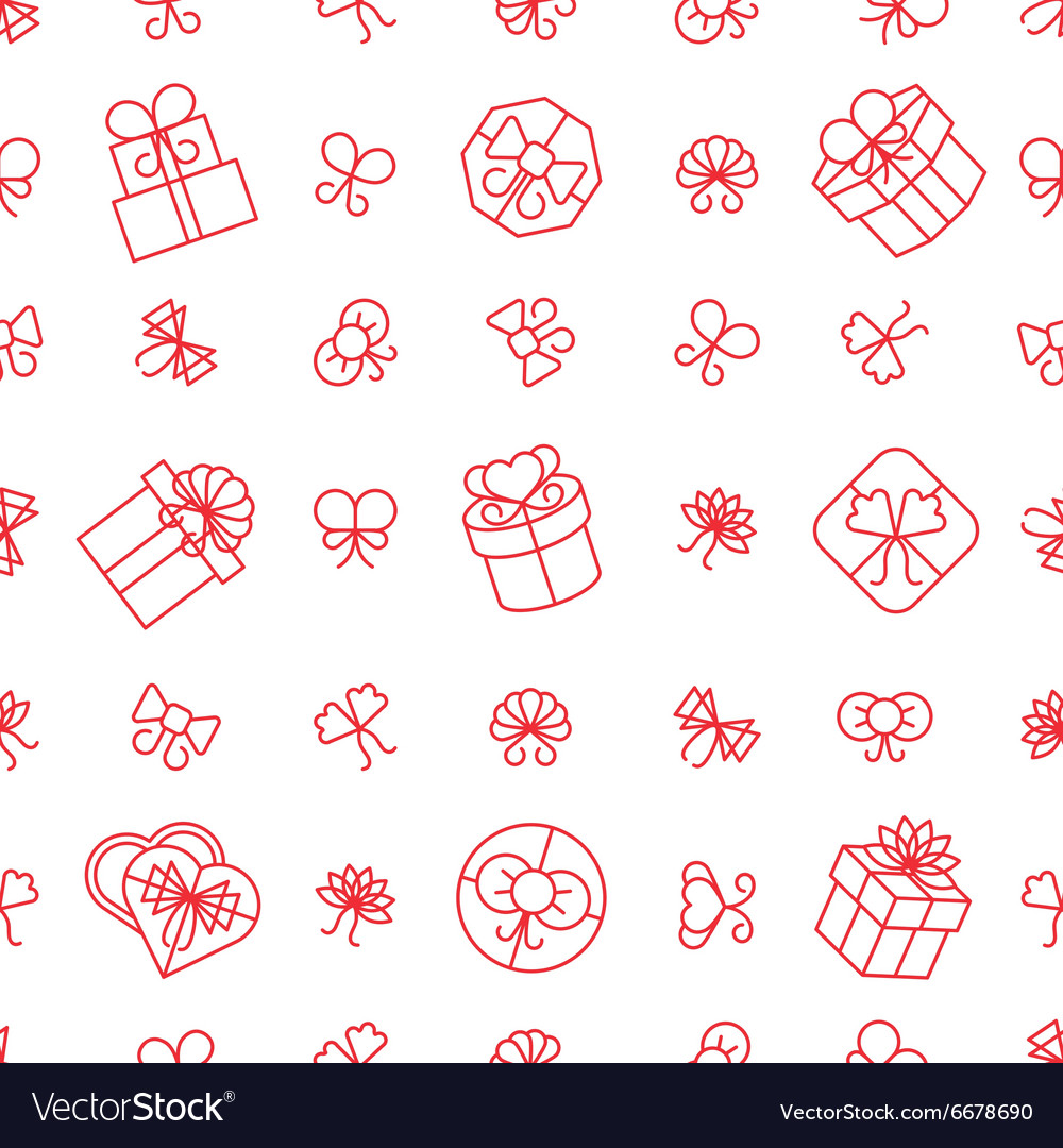 Gift boxes seamless pattern Royalty Free Vector Image