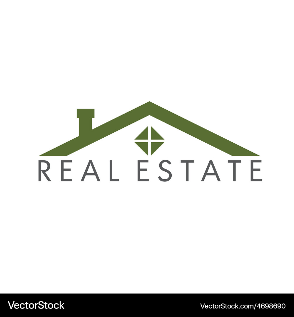 House abstract real estate design template Vector Image