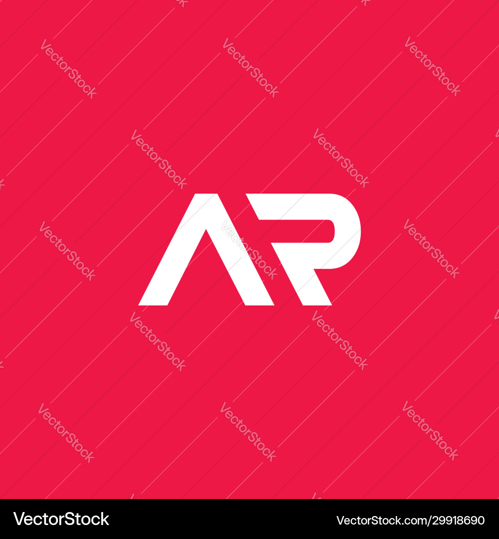 Minimal ar logo clean and modern style isolated Vector Image