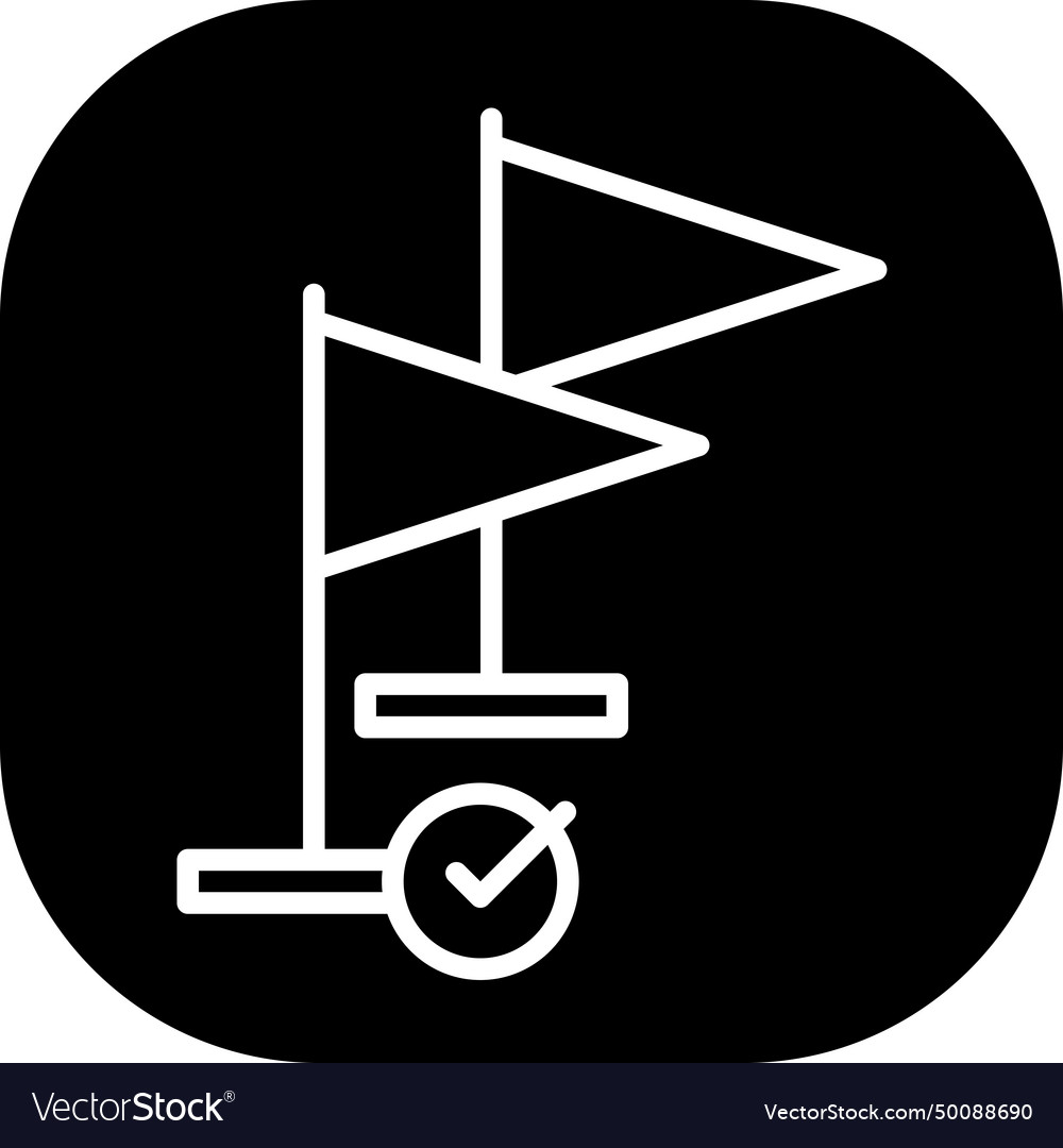 Objective Key Performance Indicator Icon Vector Image