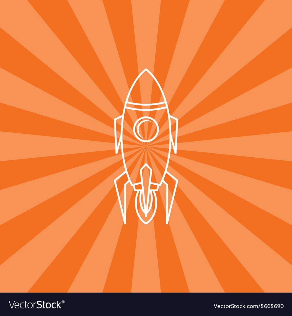 Rocket ship launch Royalty Free Vector Image - VectorStock