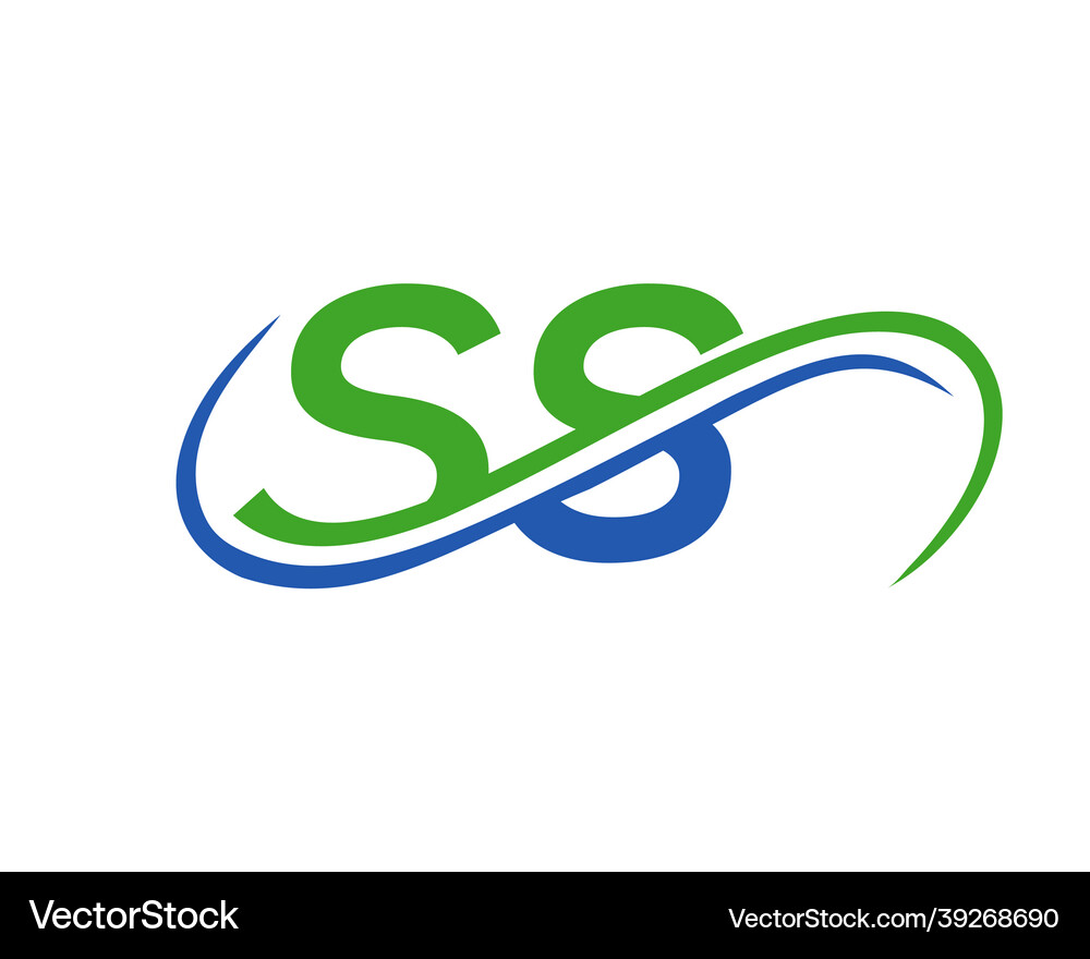 Ss letter linked business logo design Royalty Free Vector