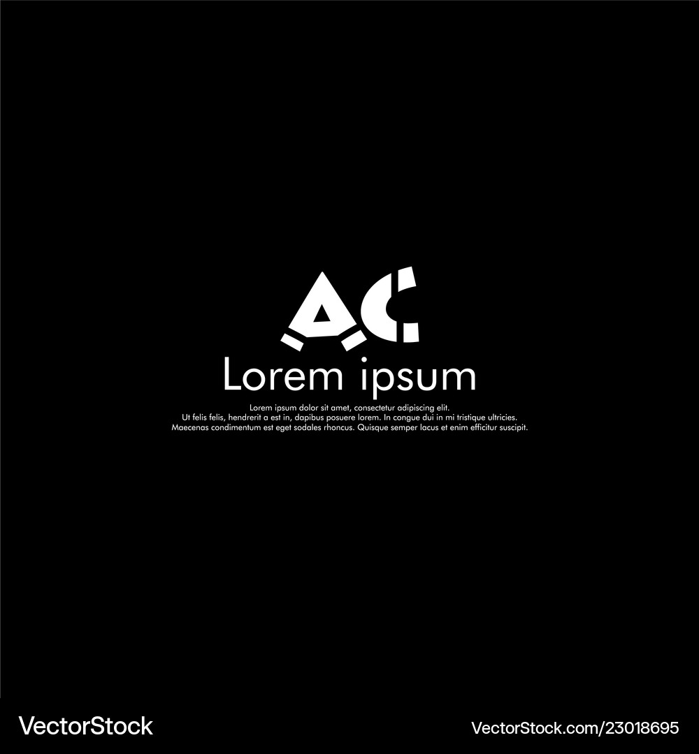 Ac initial abstract logo concept for your company Vector Image