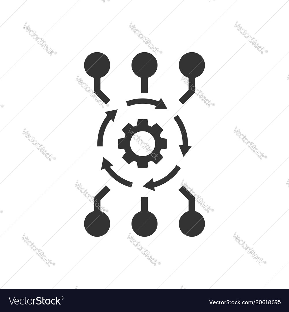 Algorithm api software icon in flat style Vector Image