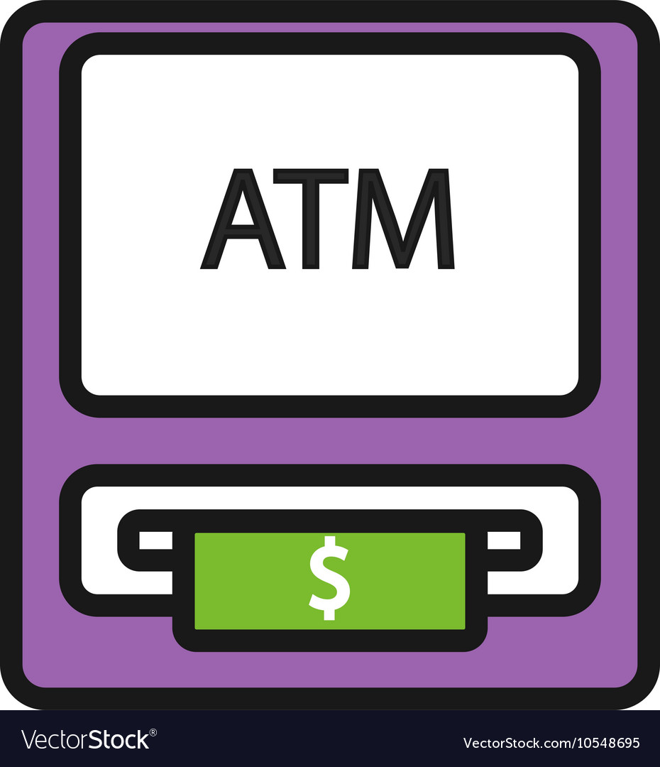 Atm icons set Royalty Free Vector Image - VectorStock