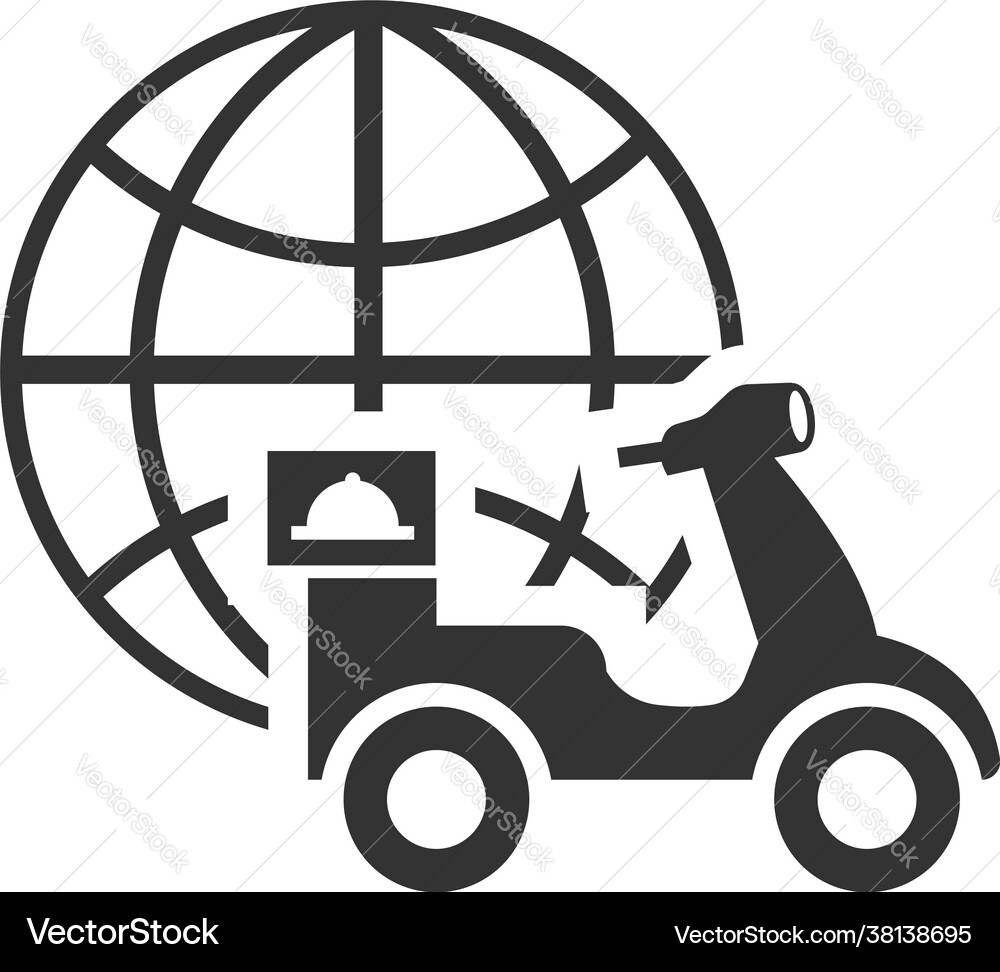 Icon cargo delivery around world delivery Vector Image
