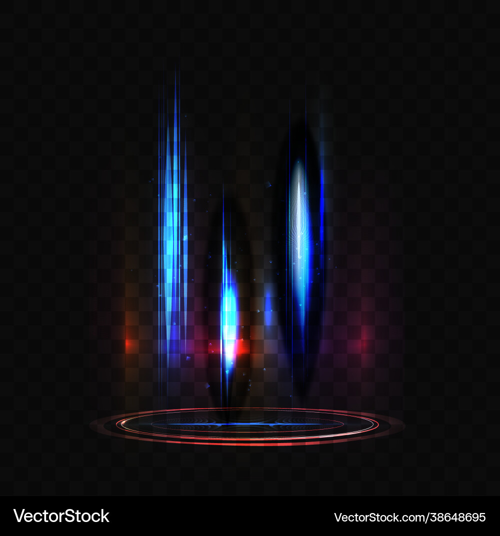 Light effect abstract futuristic teleport Vector Image