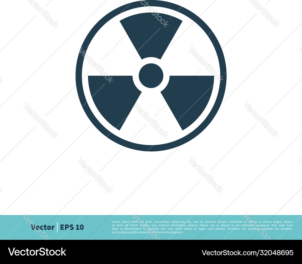 Radiation hazard sign icon logo template design Vector Image