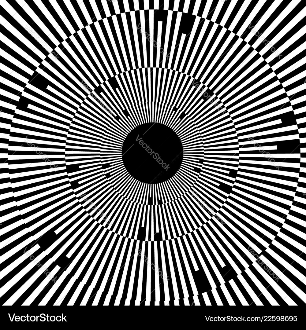 With rays beams radial - radiating lines abstract Vector Image