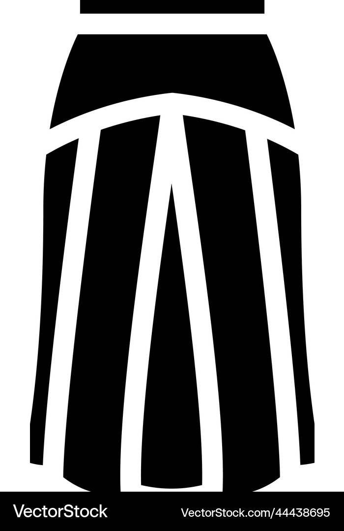 Yoke skirt glyph icon Royalty Free Vector Image