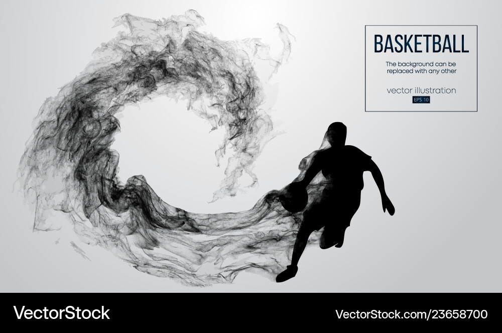 Abstract silhouette a basketball player Royalty Free Vector