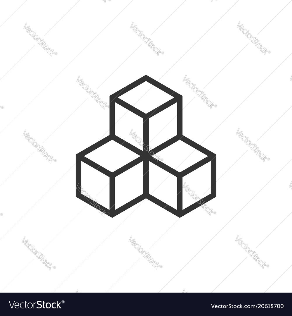 Blockchain technology icon in flat style Vector Image