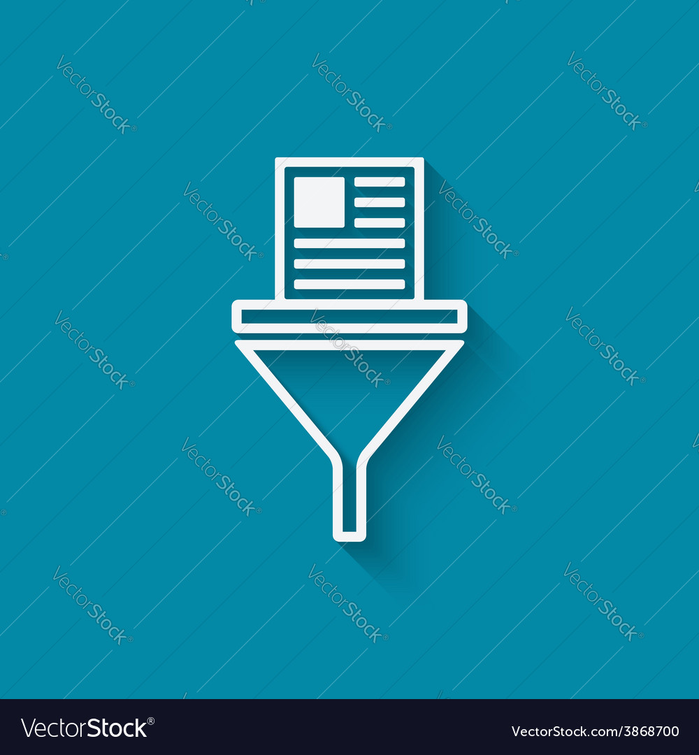 Filter data symbol Royalty Free Vector Image - VectorStock