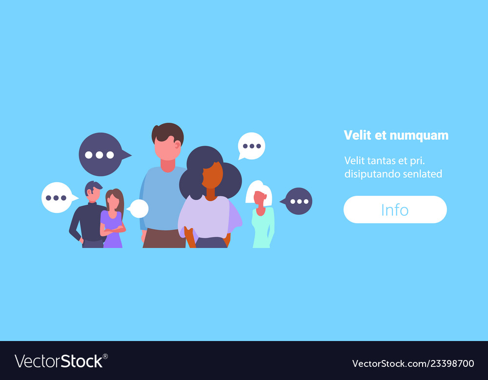 Group mix race business people chat bubble Vector Image Group mix race business people chat bubble Vector Image